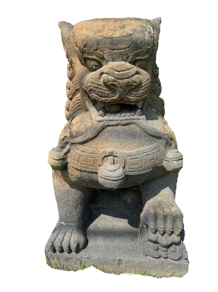 Grand Lava Stone Foo Dog Pair | Grand Lava Stone Foo Dog Pair